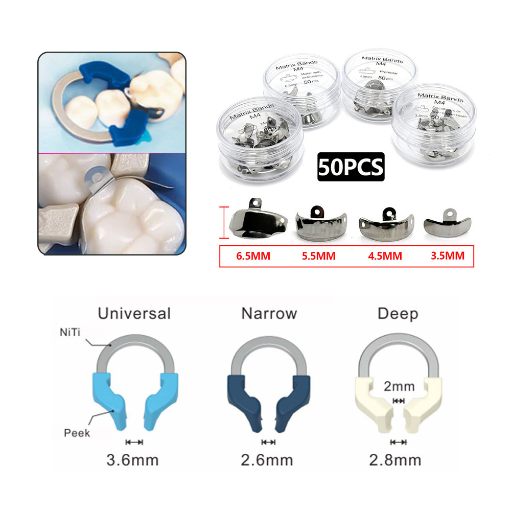 Dental Matrix Bands Sectional Contoured Matrix System โลหะ Matrices ...