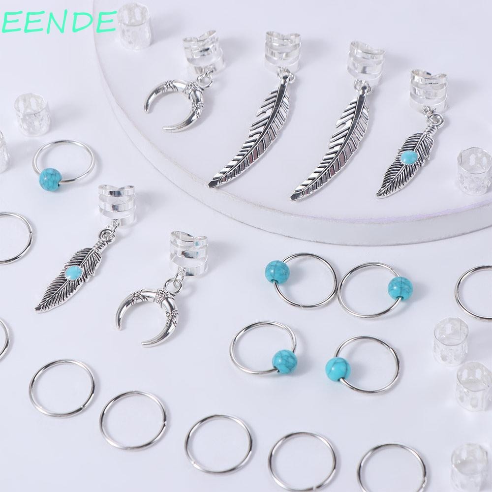 EENDE 31 ชิ้น ทรงว่างกลาง แหวนผม, ลูกปัดโทรมัวเรส, อุปกรณ์เสริมผมสำหรับ ...