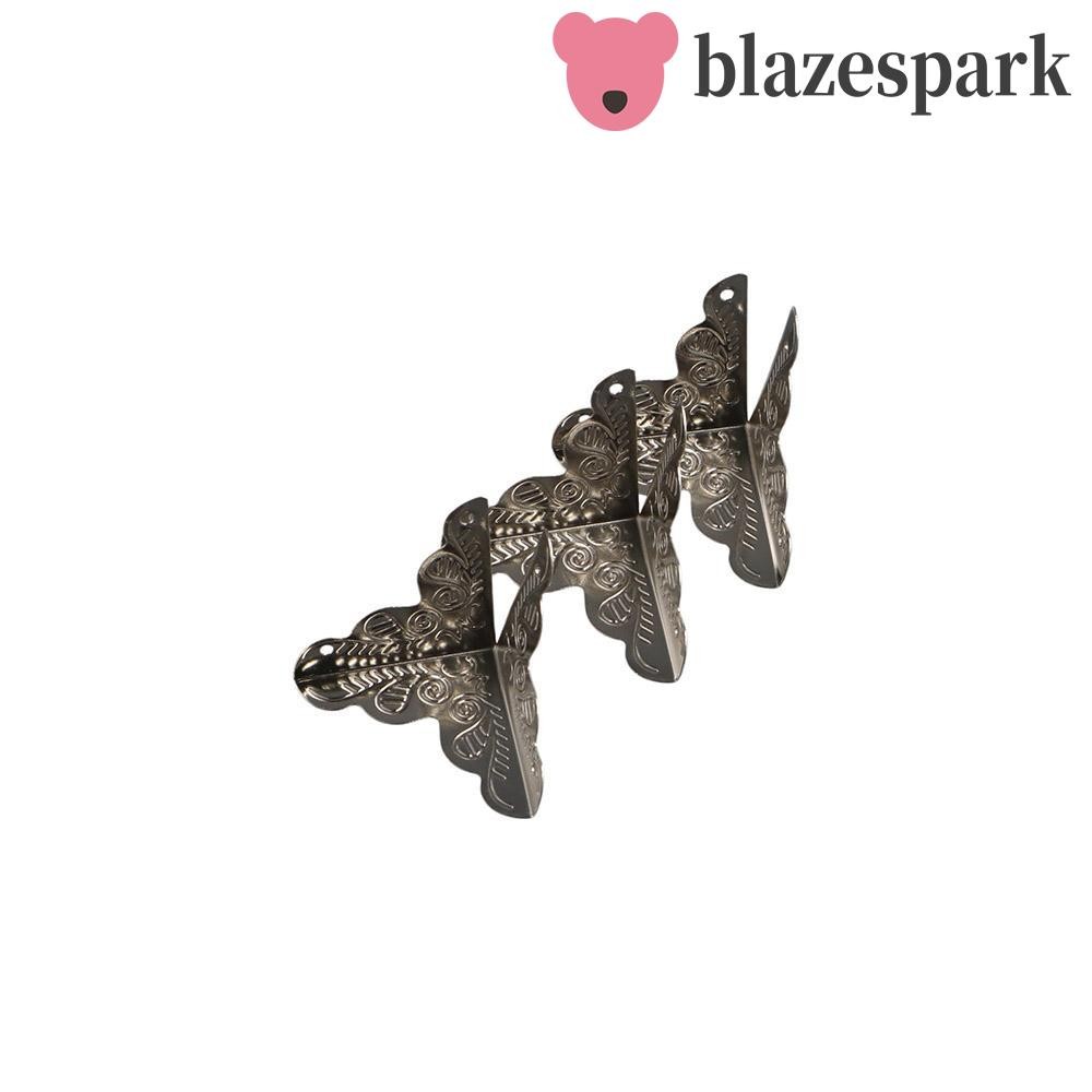 BLAZESPARK มุมวงเล็บโลหะ 10 ชิ้นดอกไม้รูปแบบตกแต่งคลาสสิก Silver มุม Protector | Shopee Thailand
