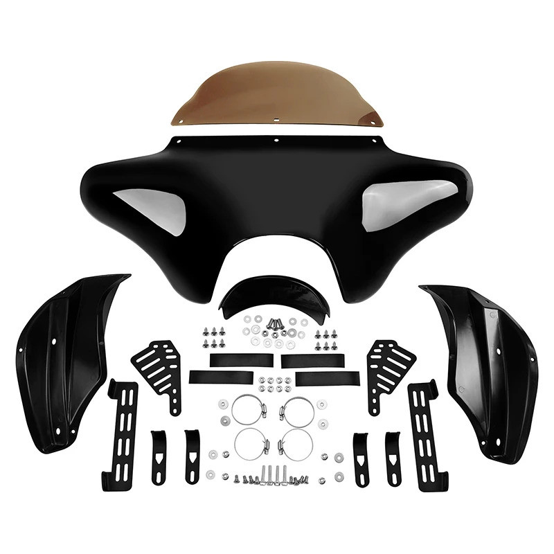 TE Batwing Fairing กระจกชุดฮาร์ดแวร์สำหรับ Harley Heritage Softail Fat ...