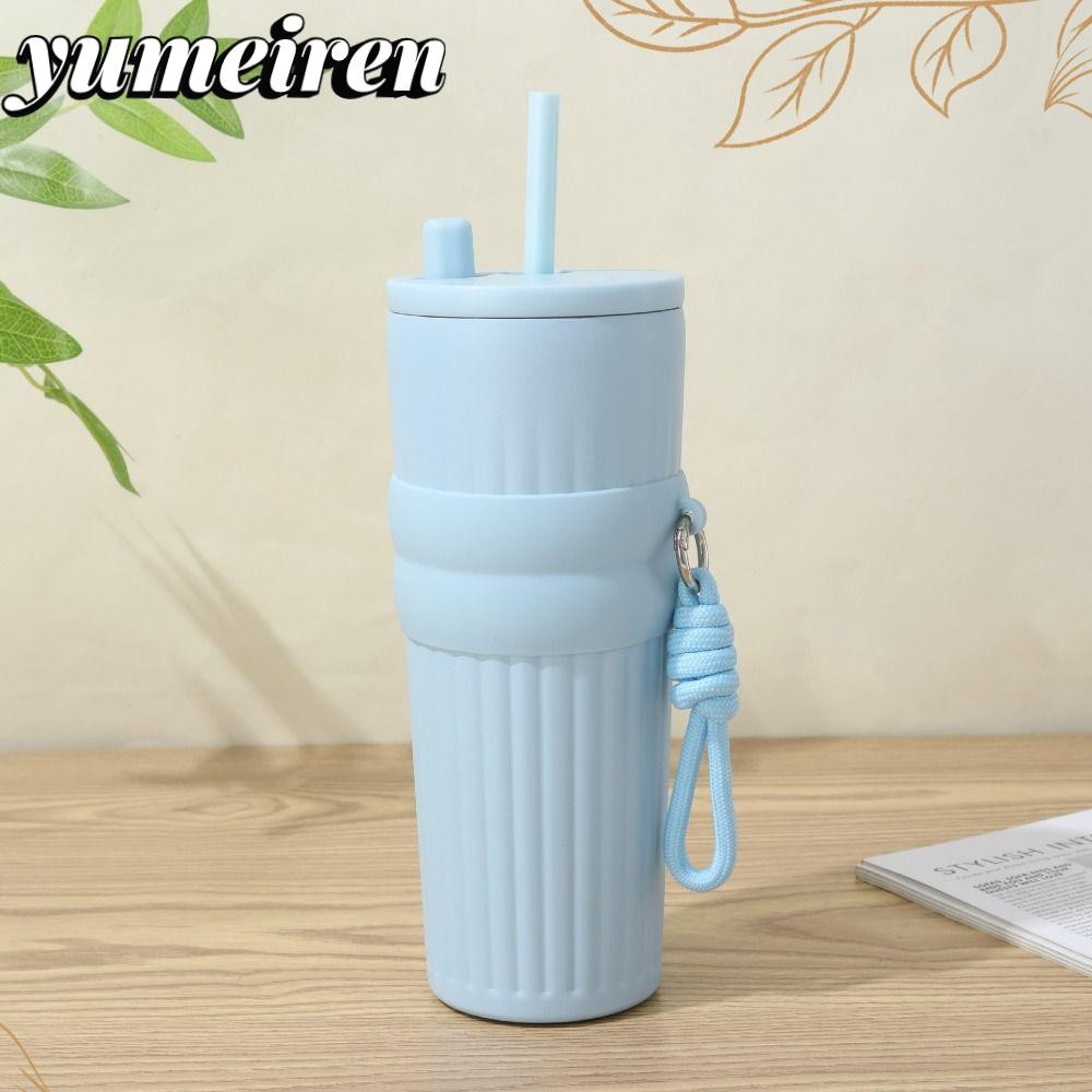 YUMEIREN ถ้วยสูญญากาศ, 710ML 316 ถ้วยฉนวนสแตนเลส, แบบพกพาพร้อมเชือกยกโบว์ขวดน้ําความร้อนพนักงาน ...