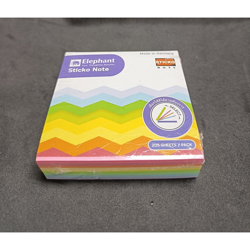 ELP 3" x 3" Neon Sticky Note Pad (9 สี) - 205s / Pad | Shopee Thailand