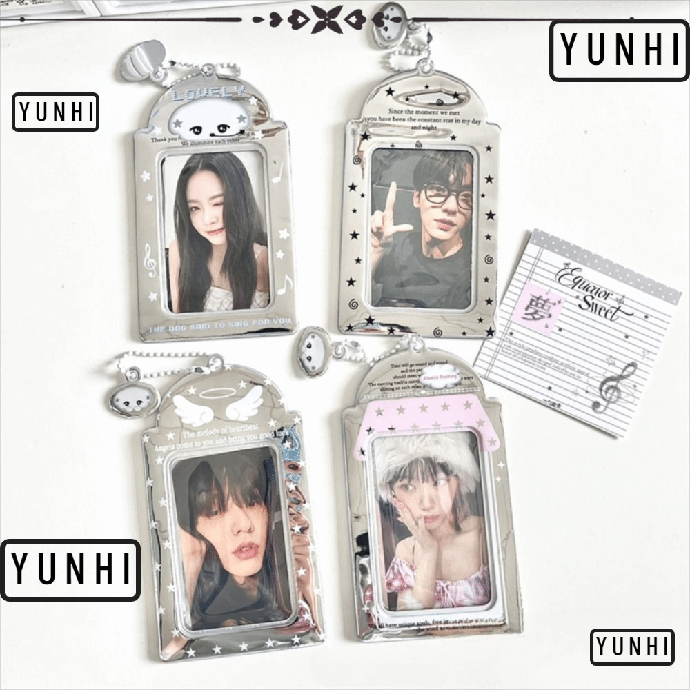 YUNHI กรอบรูปไอดอล, จี้ PVC Kpop Photocard Holder, จอแสดงผลรูปภาพ ...