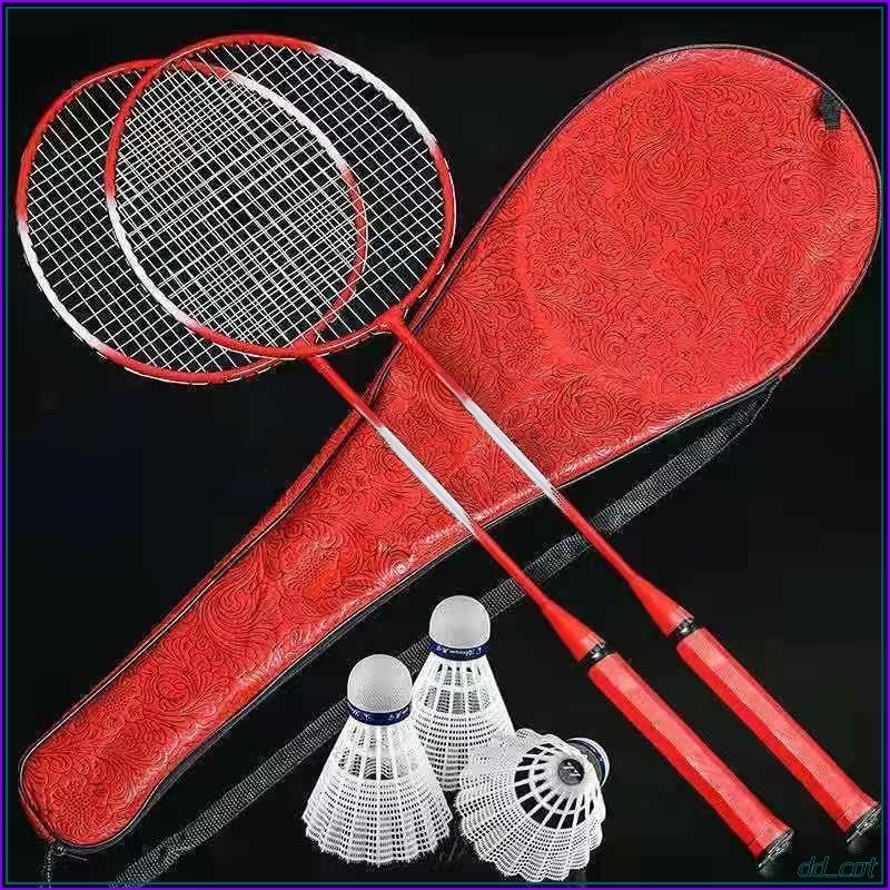COD ไม้แบดมินตัน 1 คู่ ลูกแบดมินตัน Badminton racket พร้อมกระเป๋าพกพา ...
