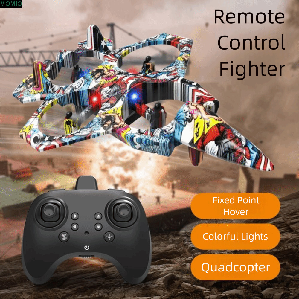 MXMIO รีโมทคอนโทรลโฟม Fighter, Gravity Sensing ชาร์จสี่มอเตอร์เฮลิคอปเตอร์ของเล่น, Mini รุ่น EPP ...