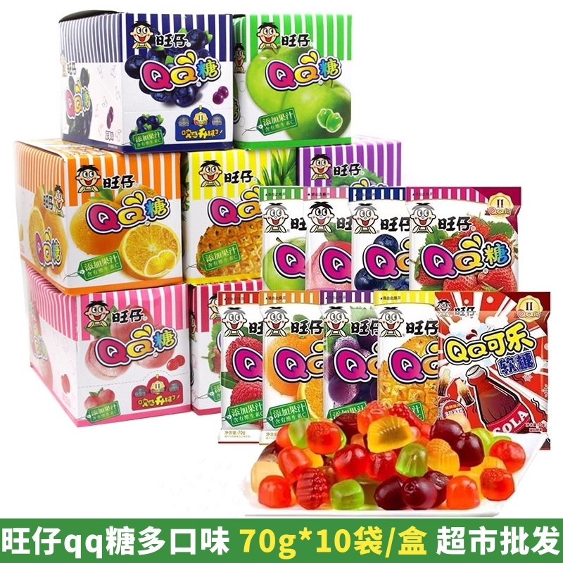 Wang QQ Candy 70g เจลรสผลไม้ Gummy 8090 ของว่างมาร์ชแมลโลว์สําหรับเด็ก ...