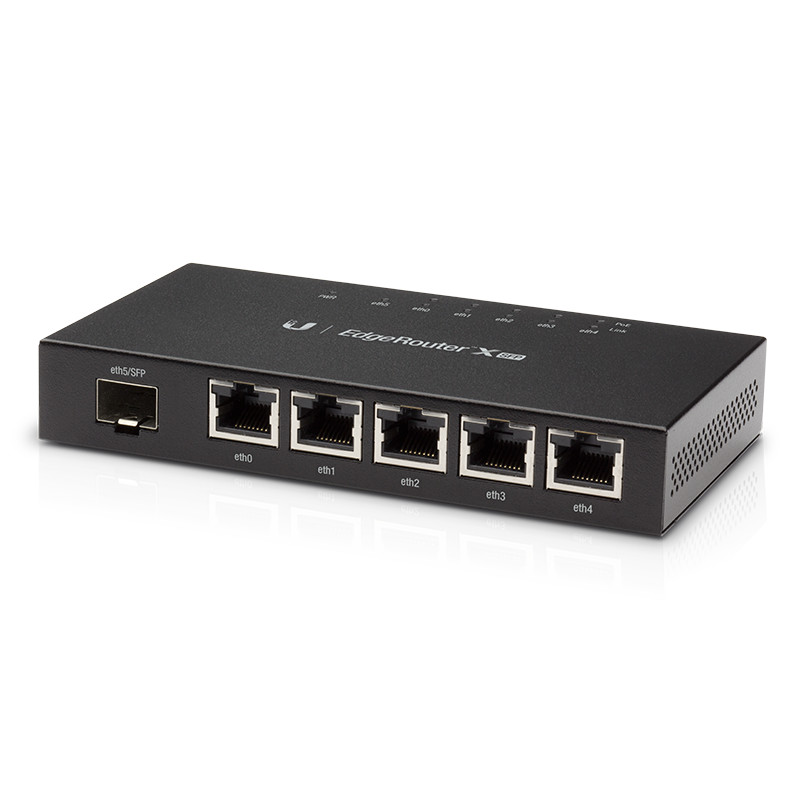 UBNT Mini Gigabit 5-Port POE Router ER-X-SFP พร้อมพอร์ตไฟเบอร์ออปติกบ ...