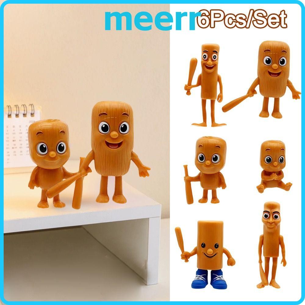 MEERR 6 ชิ้น/เซ็ตอิตาเลี่ยน Brainrot ตัวเลข, Mini Action Figure Tung ...