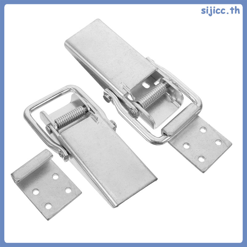 2 ชิ้น Cargo Trailer ประตู Latch Hasp Heavy Duty สแตนเลสฤดูใบไม้ผลิโหลด ...