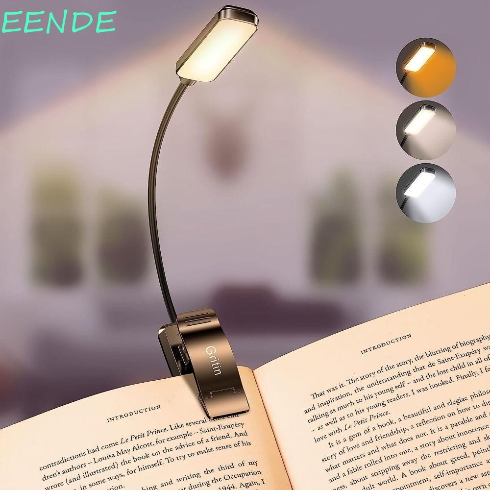 EENDE ไฟอ่านหนังสือ โคมไฟตั้งโต๊ะ LED แบบพกพาขนาดเล็ก ปรับได้ 3 แสง สี ...