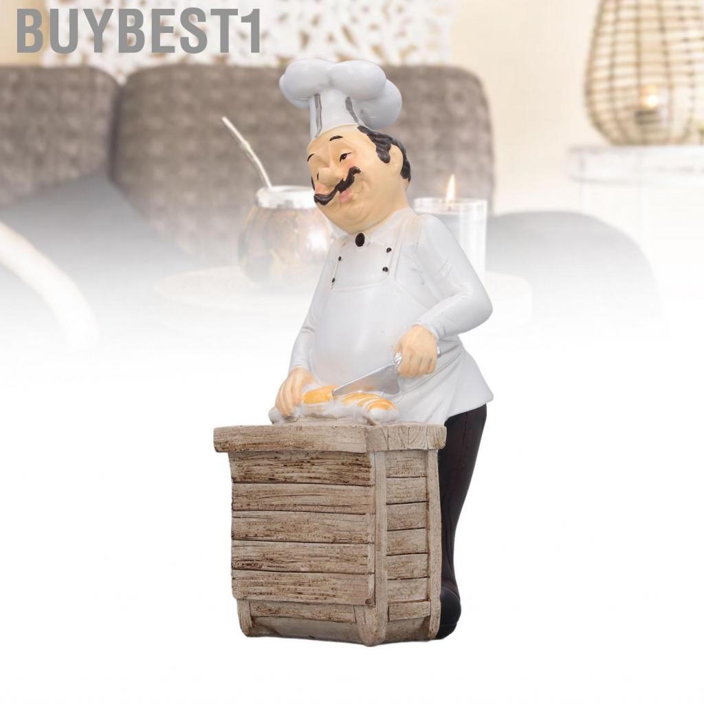 Buybest1 Resin Chef Statue เครื่องประดับเรียบง่าย Lifelike การ์ตูน ...
