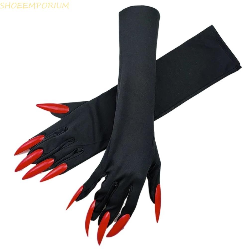 ถุงมือเล็บยาว Ghost Claw Mittens สีดำ สำหรับคอสเพลย์แม่มด Halloween และ ...