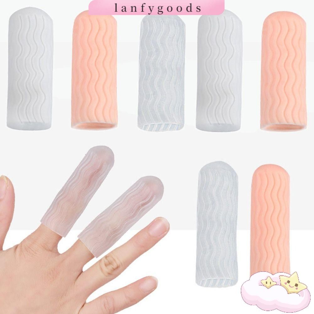LANFYGOODS 1 คู่นิ้วมือ, Anti-brasion ผิวสีขาวโปร่งใส Finger Cots ...