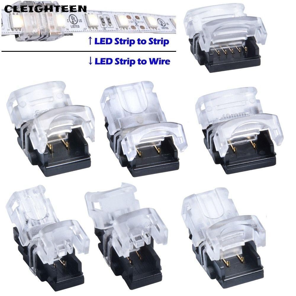CLEIGHTEEN LED Strip Connector LED Strip to Wire Terminal Splice ...