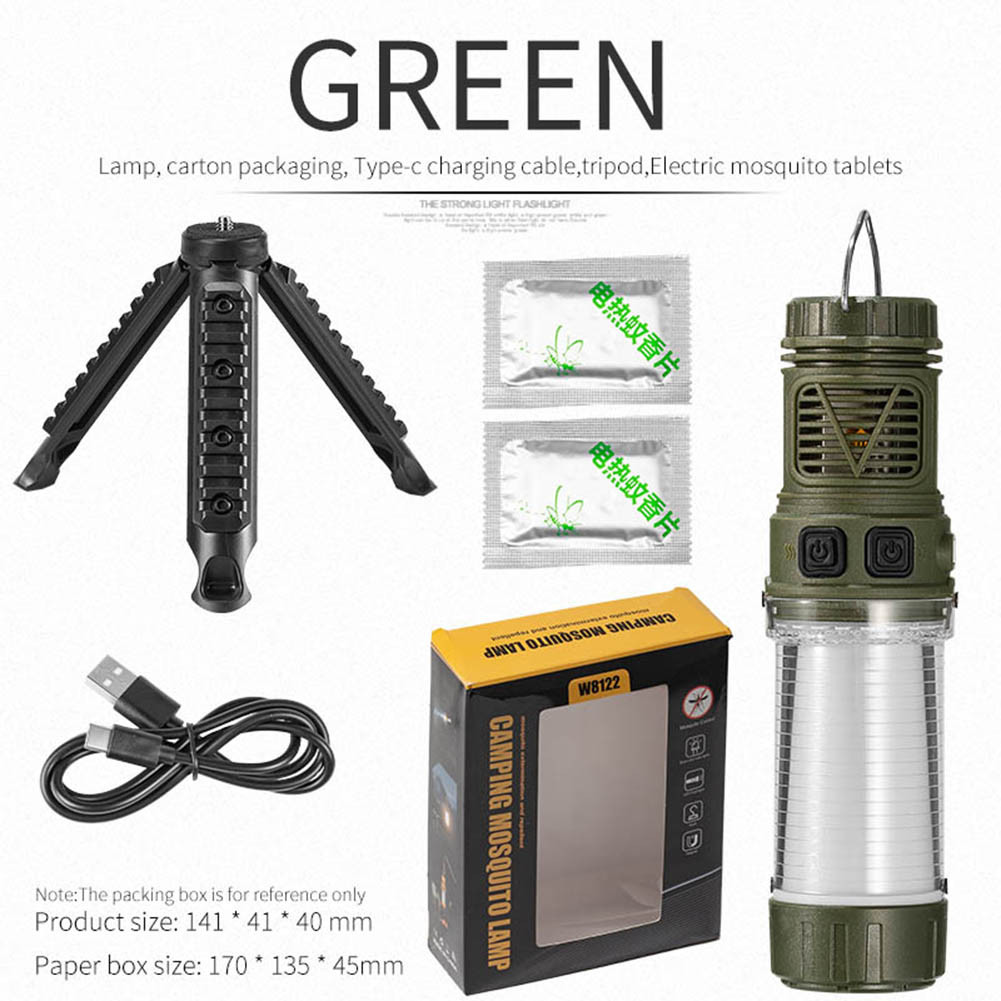 [explosion1.th] 3 in 1 โคมไฟไล่ยุง USB ชาร์จไฟฉายแคมป์พร้อมวงเล็บสามเหลี่ยมสําหรับเต็นท์กลางแจ้ง ...