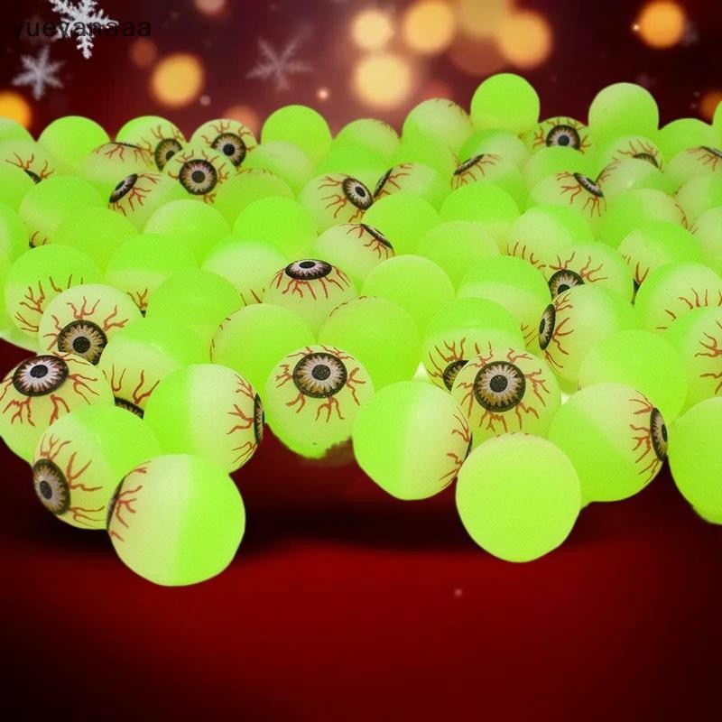 Yueyanaaa 50 ชิ้นแฟนซี Eyeballs ฮาโลวีน Eyeball Glow In The Dark Bouncy ...
