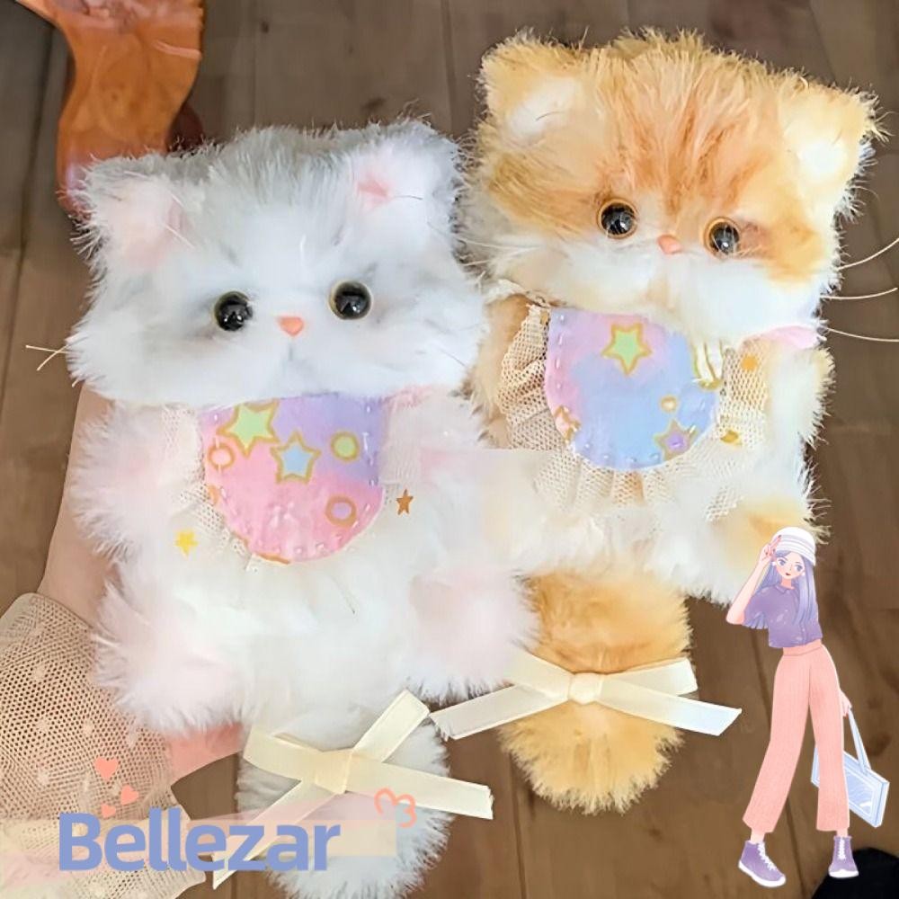 BELLEZAR แพ็คเกจวัสดุ DIY, ของขวัญพวงกุญแจ Twisty Stick จี้แมวน้อย ...