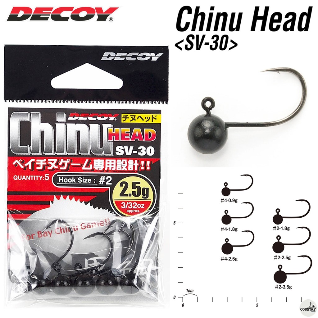 ตัวเบ็ดหัวจิ๊ก Decoy SV-30 Chinu Head | Shopee Thailand