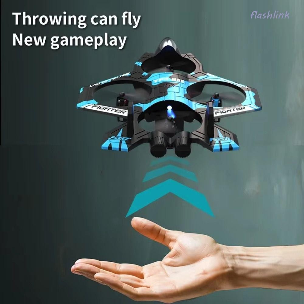 FLASHLI สี่มอเตอร์เฮลิคอปเตอร์ของเล่น,2.4G Stunt Gravity Sensing รีโมทคอนโทรลโฟม Fighter ...