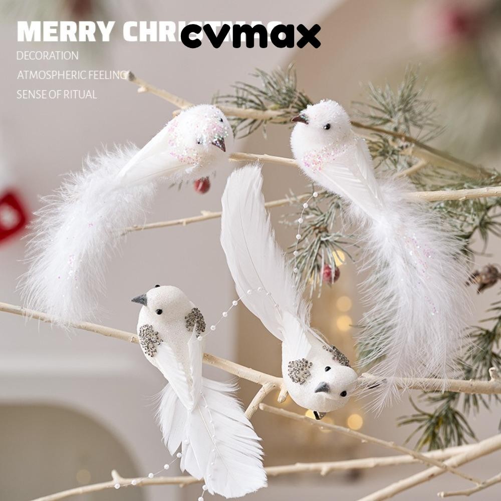 CVMAX 2 ชิ้นโฟมนกคริสต์มาส, DIY ตกแต่งต้นคริสต์มาสจี้นกประดิษฐ์, นกโฟมเทียมจําลองที่สมจริง ...