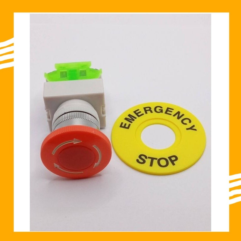 สวิทช์ Emergency Switch อีเมอเจนซี่ 22มิลเนมเพลทฉุกเฉิน Emergency stop ...