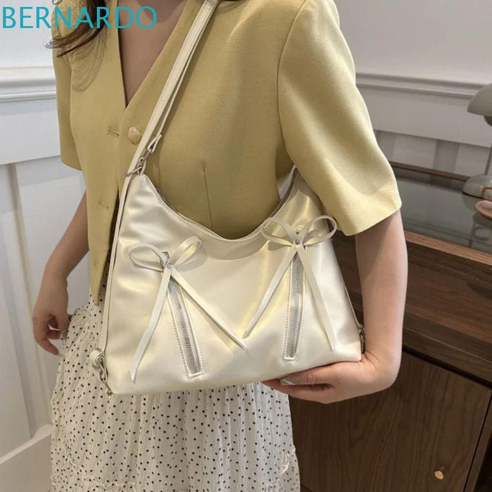 BERNARDO Bow Tote Bag สไตล์เกาหลี มีพวงมาลัยขนาดใหญ่ พิมพ์ลายหวานๆ ...