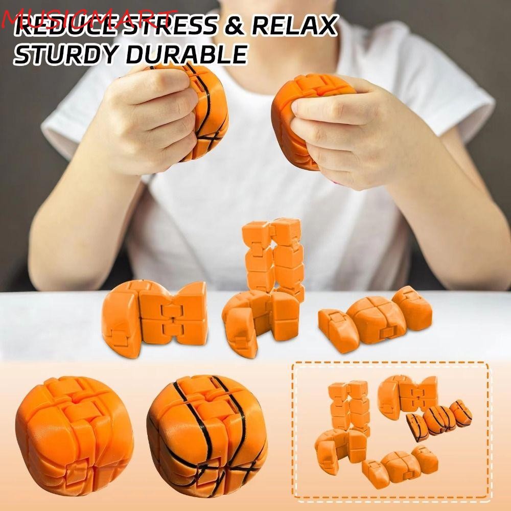 MUSICMART Cube Basketball, Plastics Geometric Folding 3D พิมพ์ Cube ...