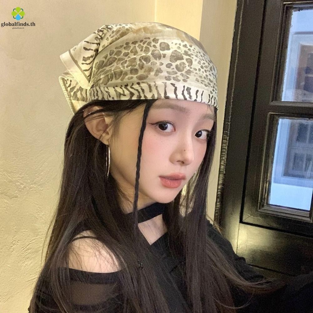 LFIDS ผ้าพันคอมีลายเสือดาว, Turban สไตล์Hip-Hop Y2K, Bandana สำหรับ ...