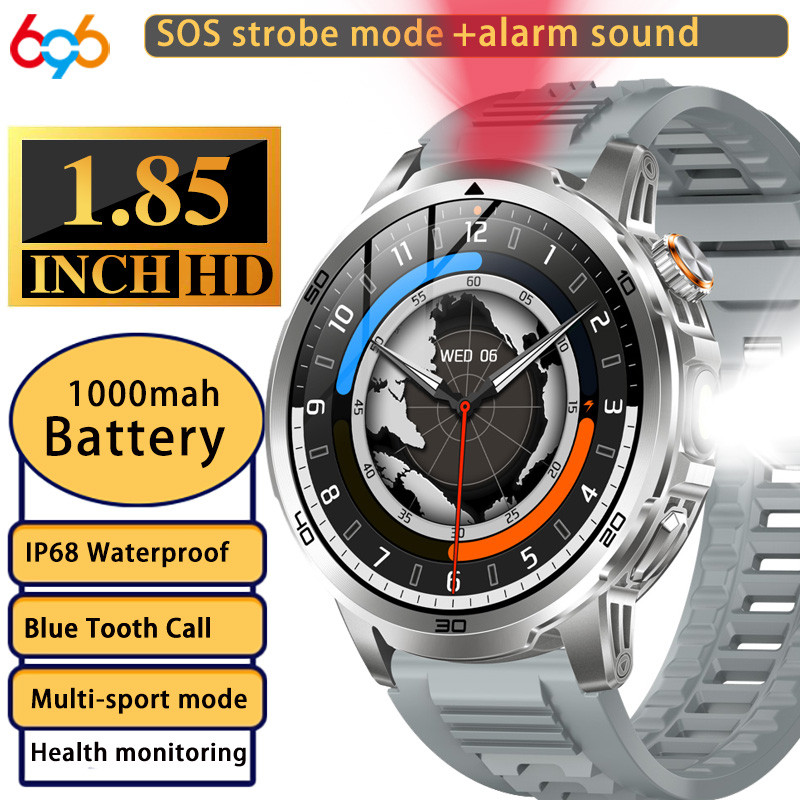 กีฬาฟิตเนส SOS Strobe Mode Alarm Sound Blue Tooth Call สมาร์ทวอท์ชไฟฉาย ...