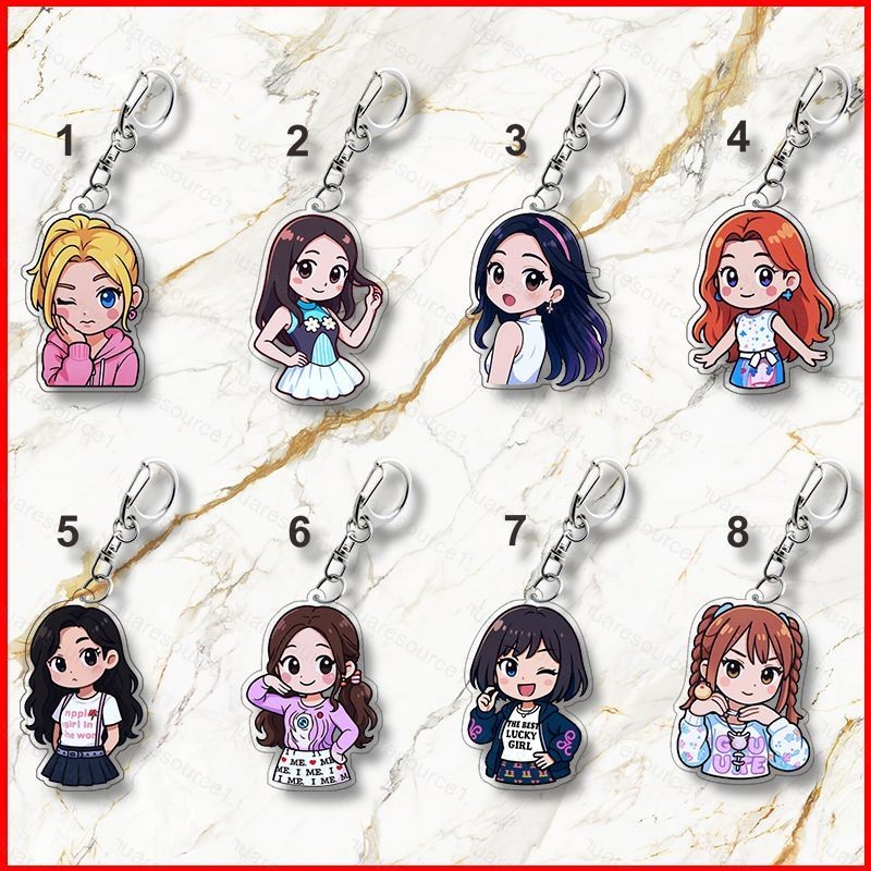 SQ1 Hearts2Hearts อะคริลิคพวงกุญแจอัลบั้ม FOCUS จี้ STELLA JIWOO ...