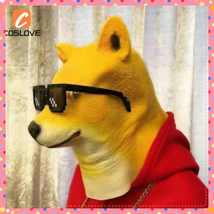 สไตล์ตลกปาร์ตี้ฮาโลวีน Doge Donkey Horse Headgear คอสเพลย์ตกแต่ง Props ...