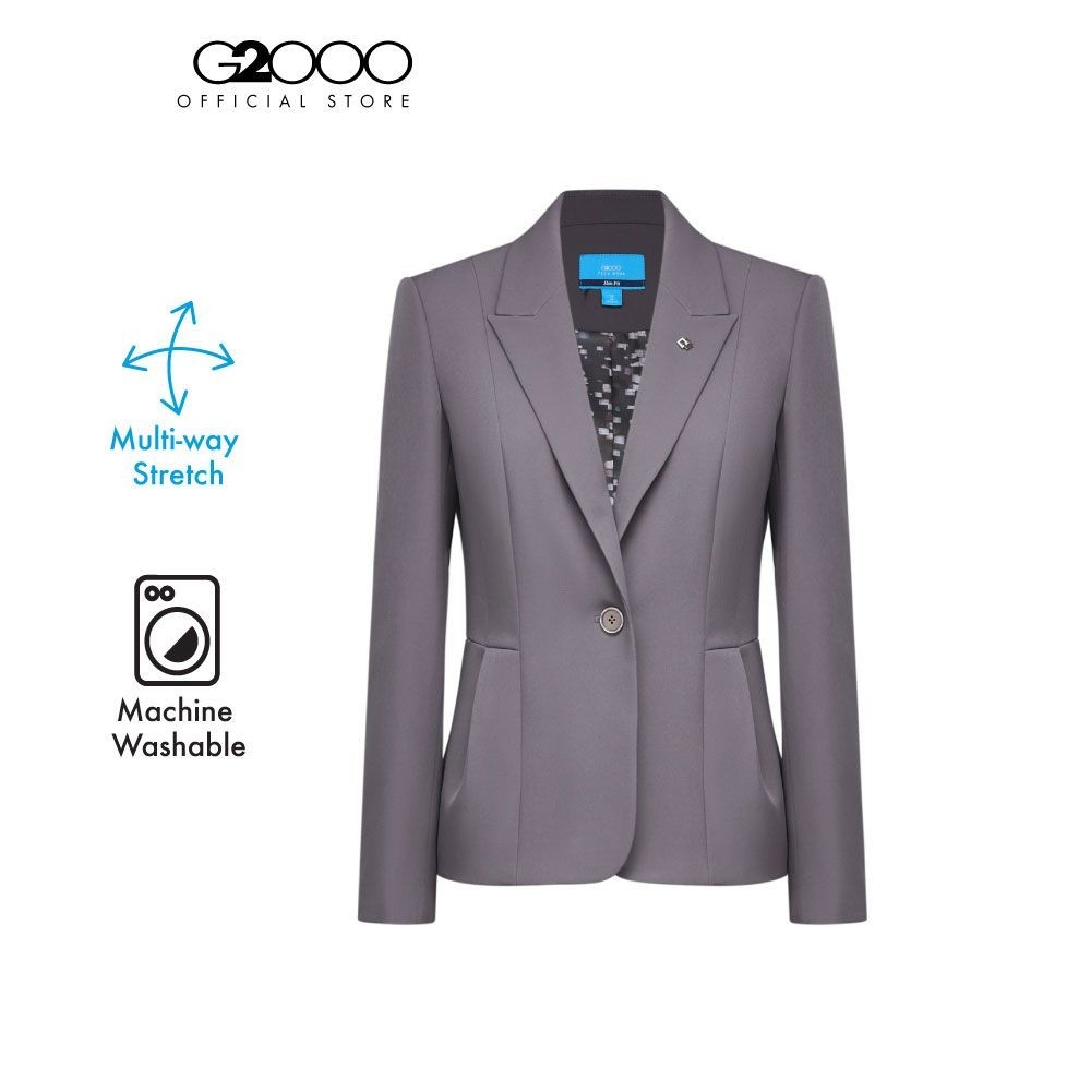 G2000 เสื้อสูทสำหรับผู้หญิง ทรง Slim Fit รุ่น 4621118366 GREY | Shopee Thailand