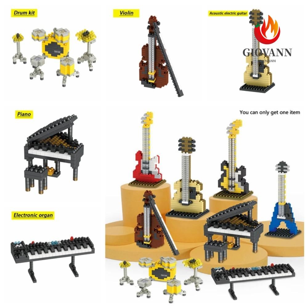 GIOVANNI Building Block Guitar, Building Blocks เครื่องดนตรีบล็อกอาคาร ...