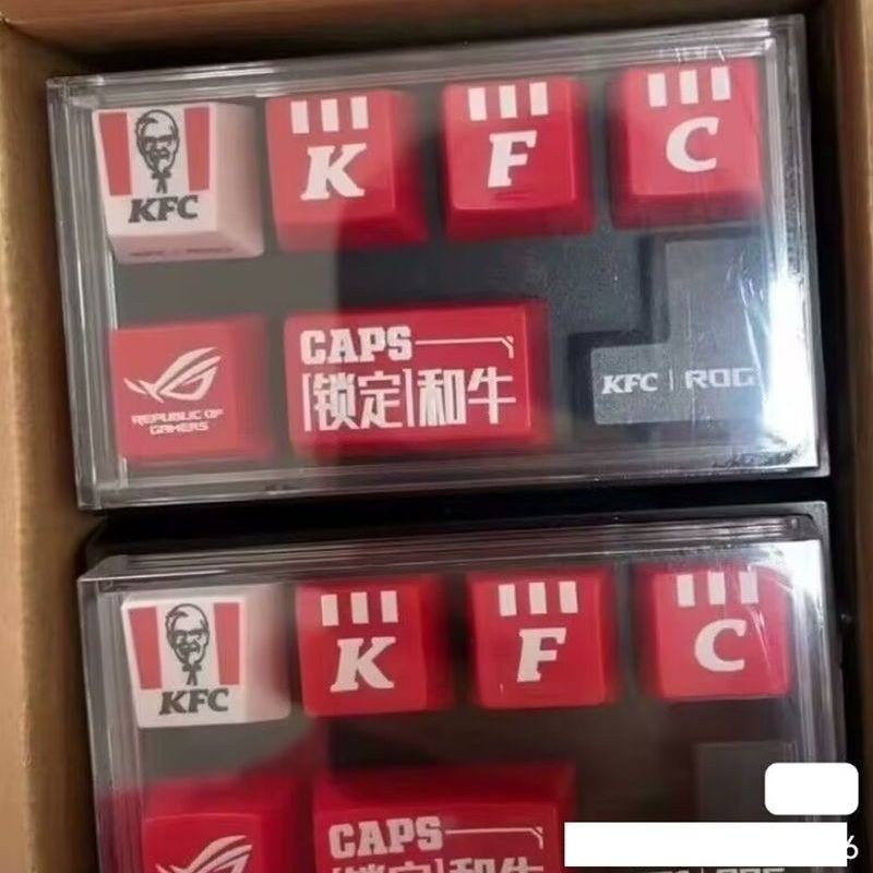 Daigou KFC ROG ROG Keycap คีย์บอร์ดหมวกหัวเข็มขัด KFC Merchanting ...