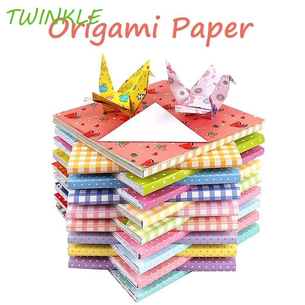 TWINKLE1 เด็ก Origami ดอกไม้สี่เหลี่ยมรูปแบบเครน Scrapbooking Star 72 ...