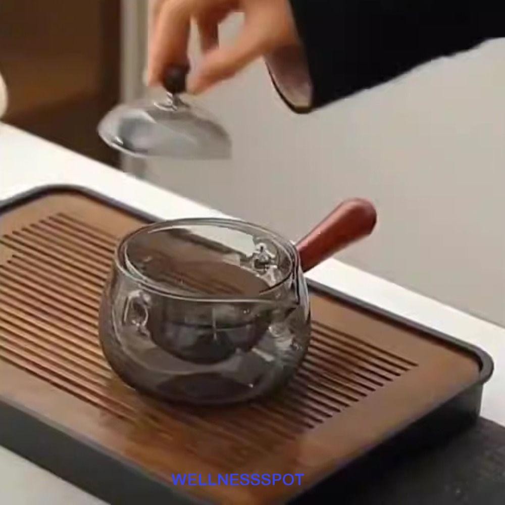 WELLNESSSPOT กาน้ําชาหมุนได้ 360 องศา, แก้วถ้วยยุติธรรมขนาดใหญ่, ตู้น้ําชาโปร่งใสทนความร้อนพร้อม ...