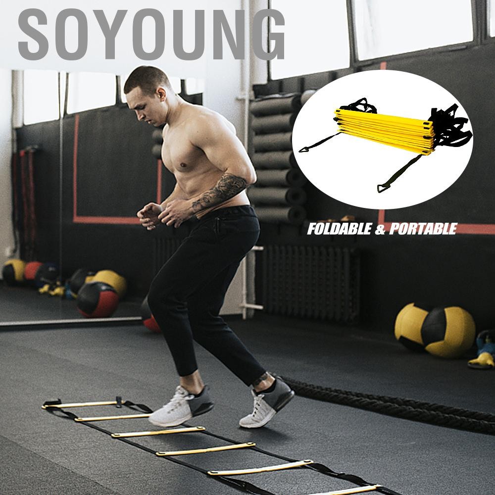 Soyoung กรวยฟุตบอล Soyoung-th และชุดบันได Agilit Training Ladderssoccer Running Running ...