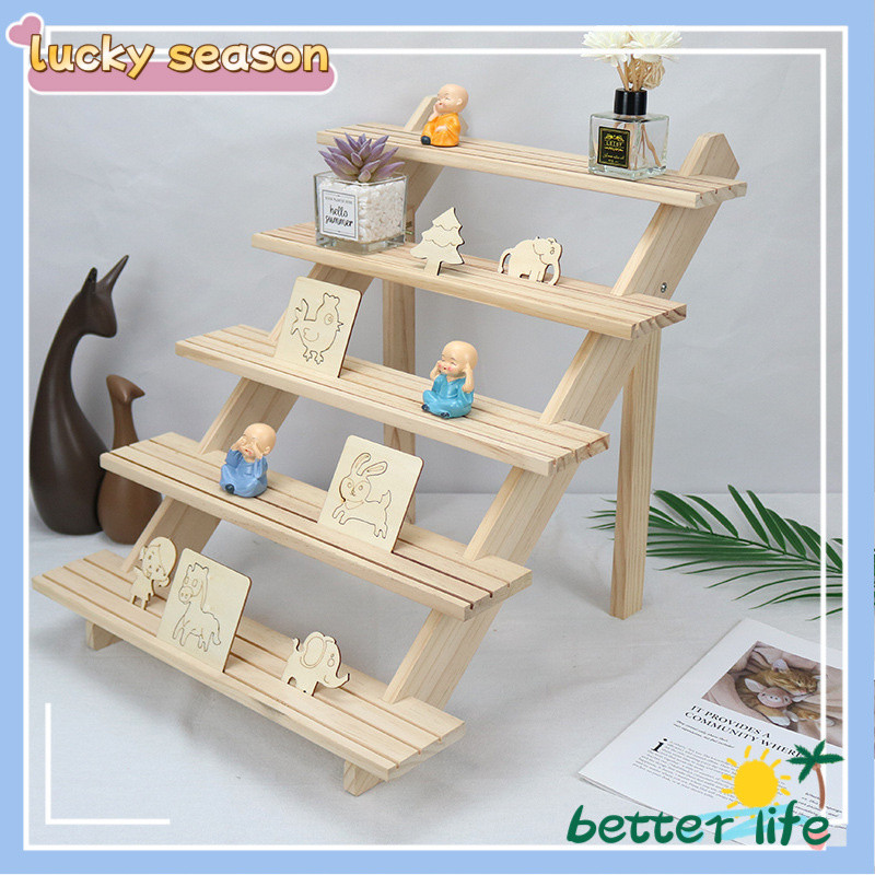 My Blind Box Display Rack Multi-Layer Desktop Storage Rack บันไดไม้ชั้น ...
