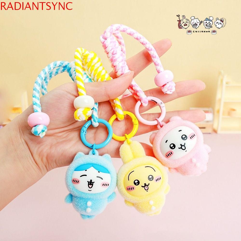 RADIANTSYNC Chikawa พวงกุญแจ, อะนิเมะกระเป๋าจี้ Chiikawa Plush จี้, Kawaii สามมิติตุ๊กตาตุ๊กตา ...