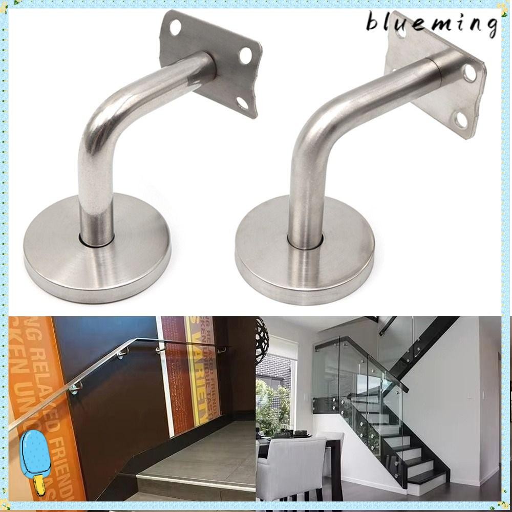 BLUEMING 1 ชิ้น Handrail Bracket, Wall Support สแตนเลส Hand Rail Holder, 60x60 มม.ราวบันได ...