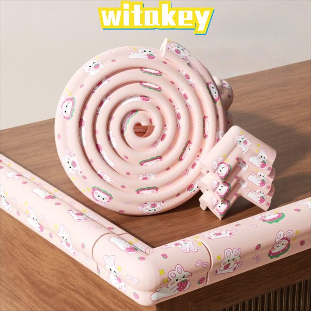 WITAKEY 5 ชิ้นโต๊ะขอบยามมุม,การ์ตูนรูปแบบ Self-กาว Anti Collision เบาะ,ทนทานเด็กความปลอดภัยนุ่ม ...