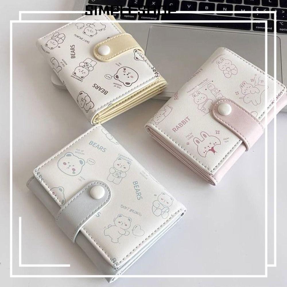 SIMPLESHOP ที่วางบัตรเครดิตและกระเป๋าสตางค์PU-mini สำหรับผู้หญิง พิมพ์ลายการ์ตูน | Shopee Thailand