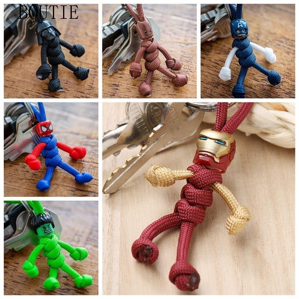 BOUTIE เชือกร่มพวงกุญแจ, Hung Chain Marvel อะนิเมะเชือกถัก Paracord ...