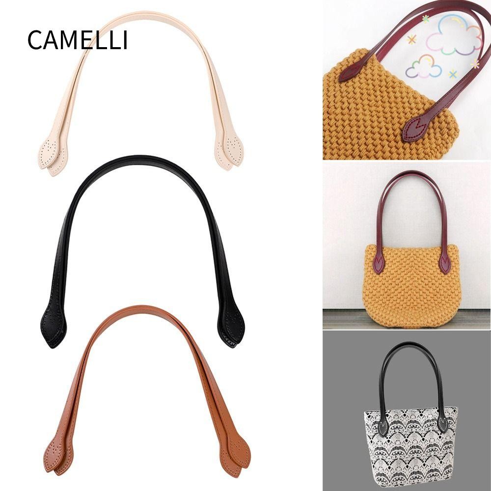 CAMELLI สายคล้องไหล่ 2 ชิ้น PU หนัง กับกระเป๋าเสริม DIY ปรับแต่งและถอดได้ | Shopee Thailand