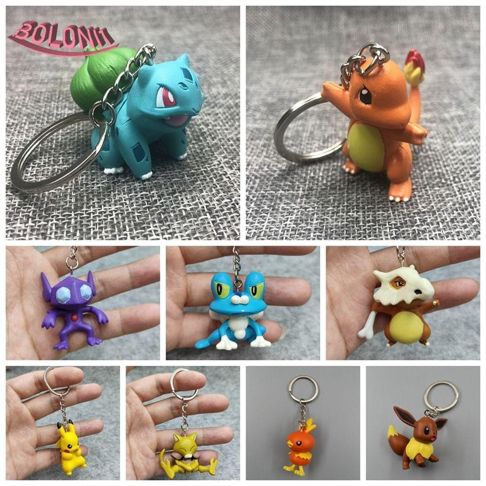 BO Pikachu พวงกุญแจ, Action Figure Bulbasaur Squirtle ตุ๊กตาพวงกุญแจ ...