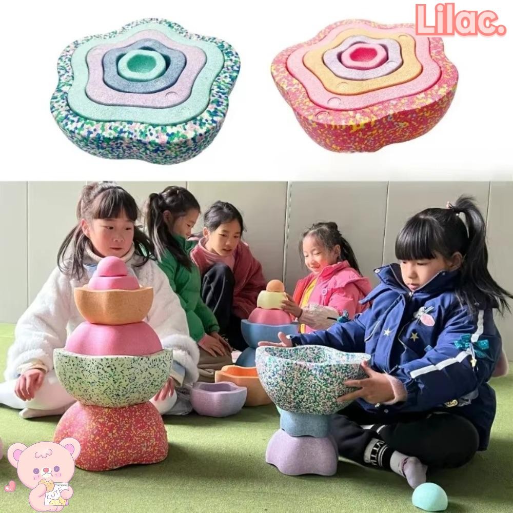 LILACC Stepping Stones Foam, Sensory Game Epp Balance Blocks, อุปสรรค ...