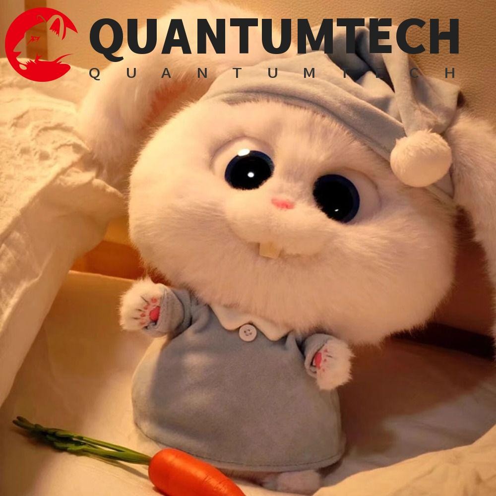 QUANTUMTECH Snowball ของเล่นตุ๊กตา, Movable หู Secret Life สัตว์เลี้ยงกระต่ายยัดไส้, ของขวัญสาว ...