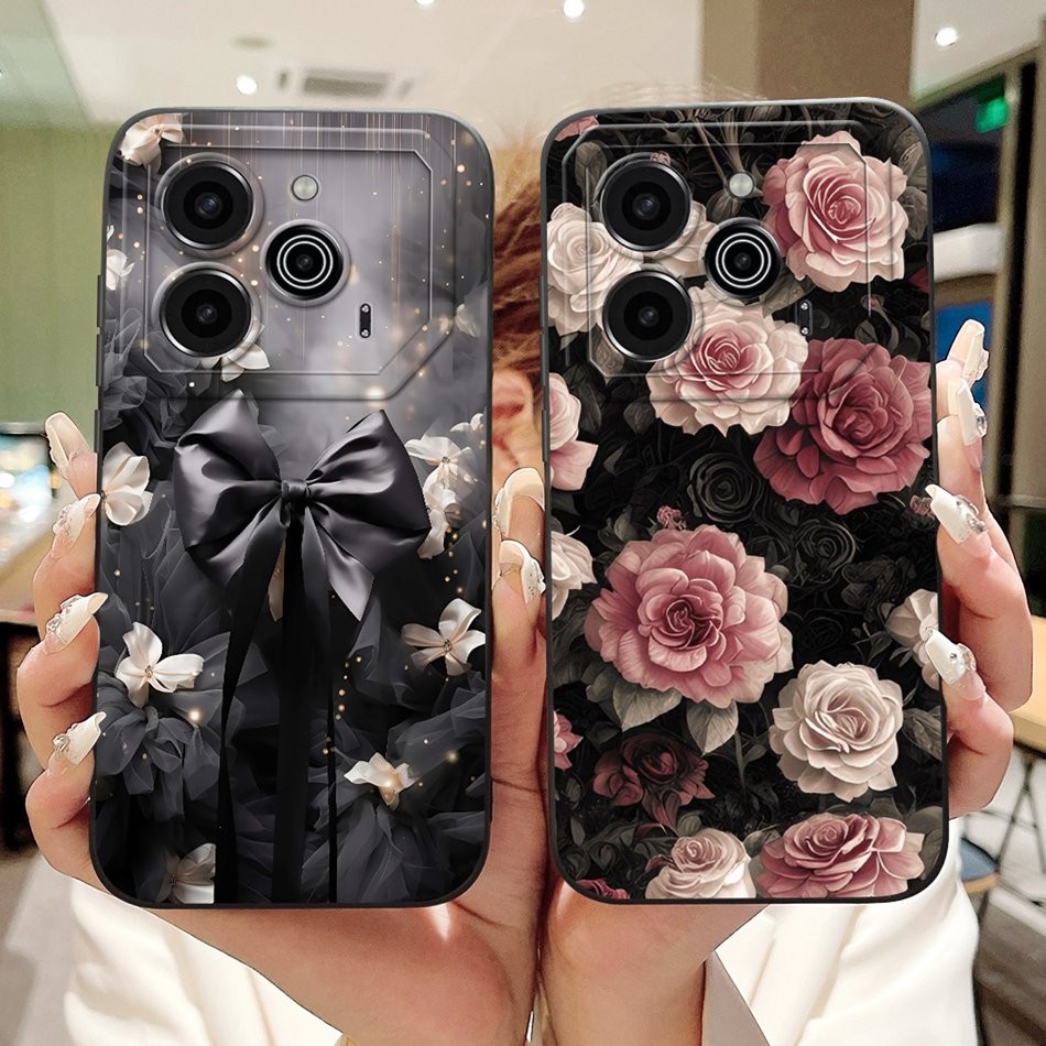 สําหรับ Tecno Pova 6 Pro Pova6 5G โบว์สวย Rose ภาพวาดปลอก Tecno LI9 LI7 ...