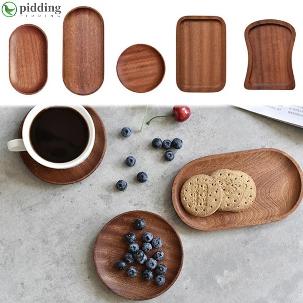 PIDDING ถาดกาแฟ, ถาดไม้ไม้เนื้อแข็งรูปไข่/กระจาย, ทนทานมัลติฟังก์ชั่ ...