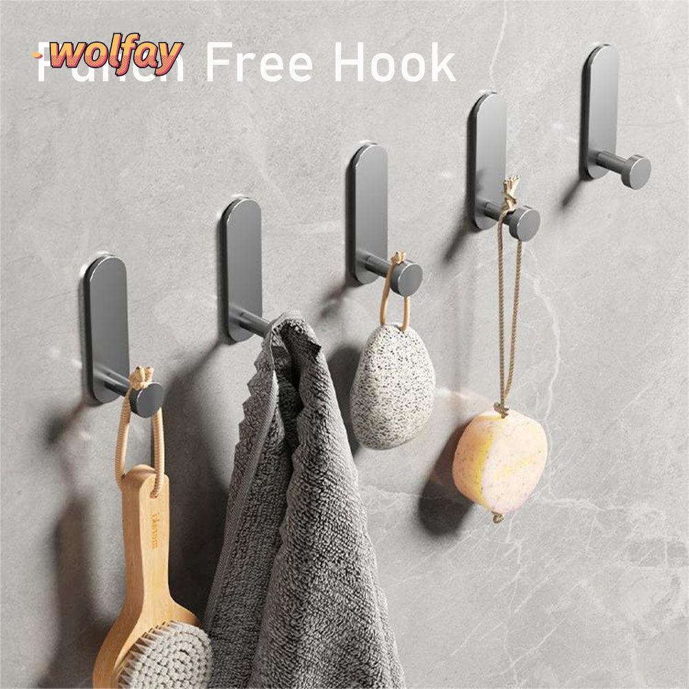 YOLANDA 2 ชิ้น/เซ็ต Robe Hook สําหรับห้องครัวห้องน้ํา Punch-free Space ...